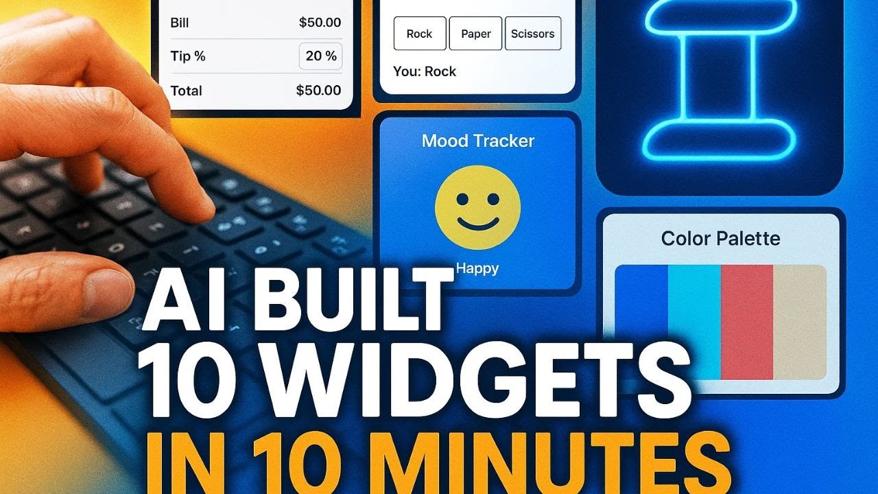 I Asked AI to Build 10 WIDGETS in 10 Minutes (HTML, CSS, JS) | Gemini Web App Speedrun