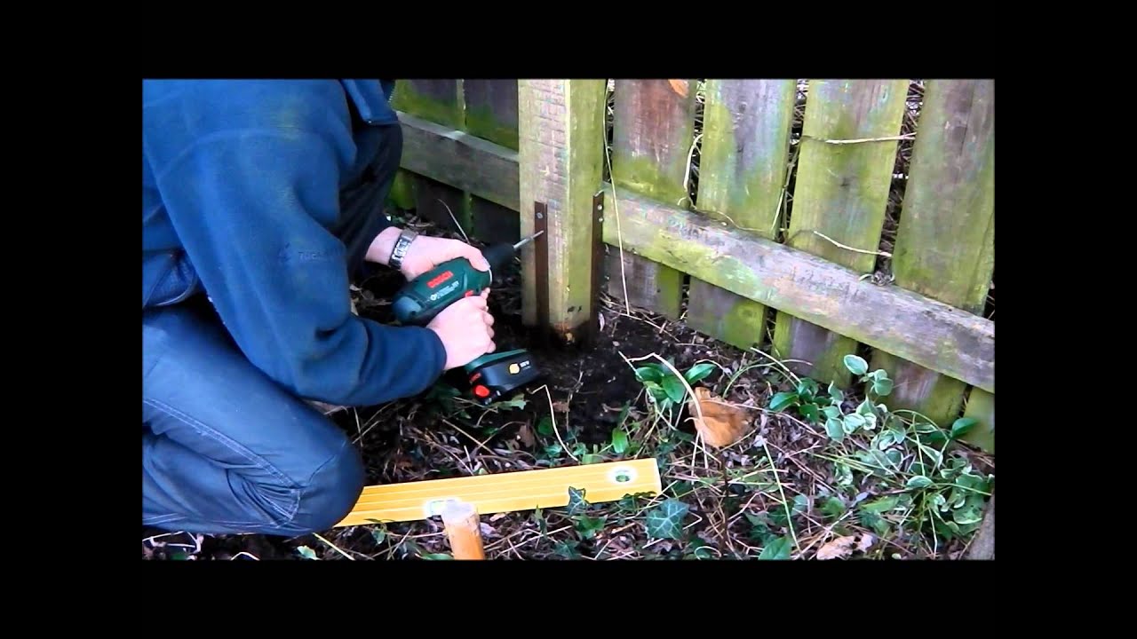 Fence post repair - how to fix broken, leaning fence posts - quick and easy with Post Buddy