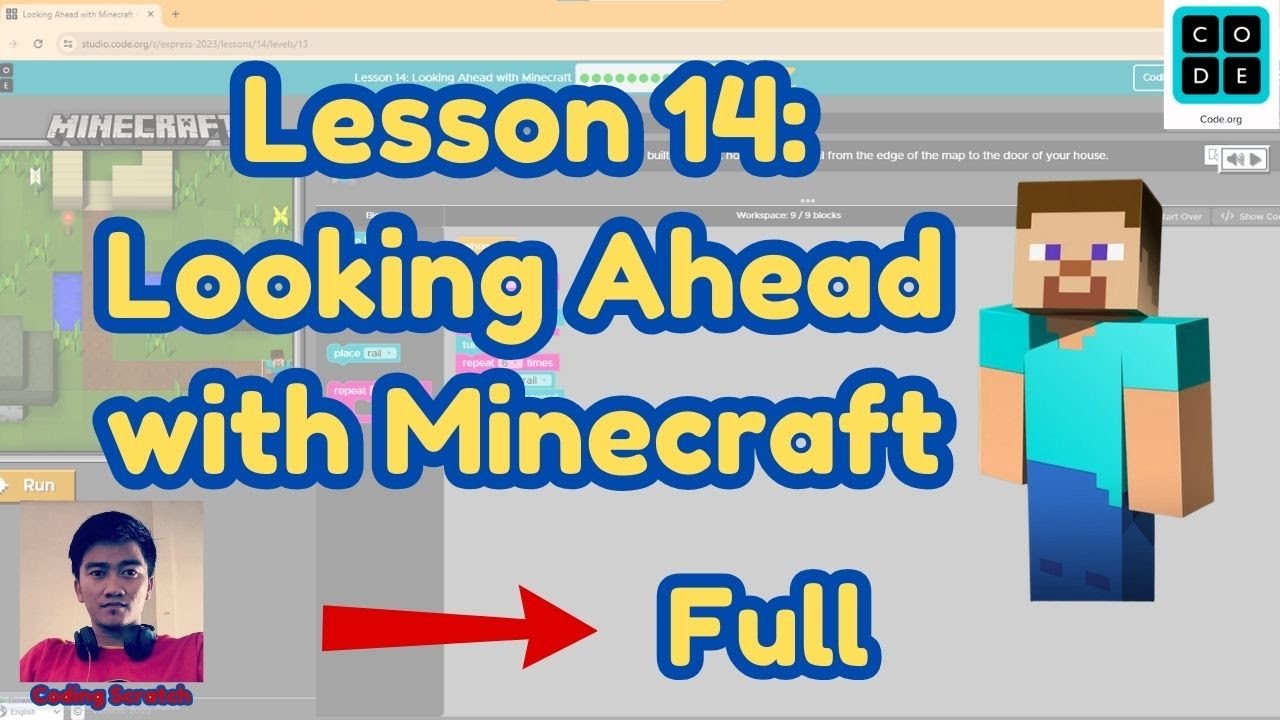 Code.org Lesson 14: Looking Ahead with Minecraft | Express Course 2024 | Code.org Answer