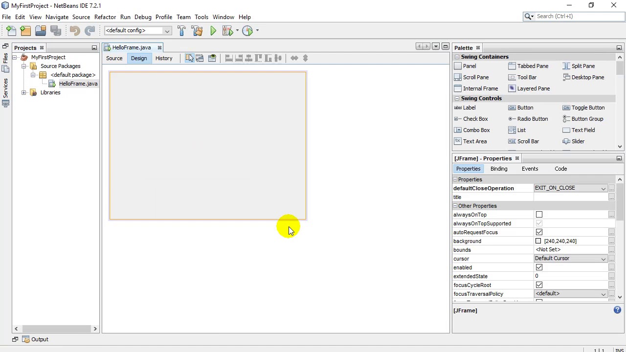 Java - My First Java Frame