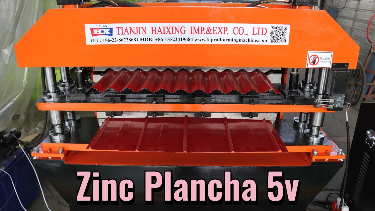 maquina para fabricar zinc acanalado para planchas de zinc en zincalum 5v