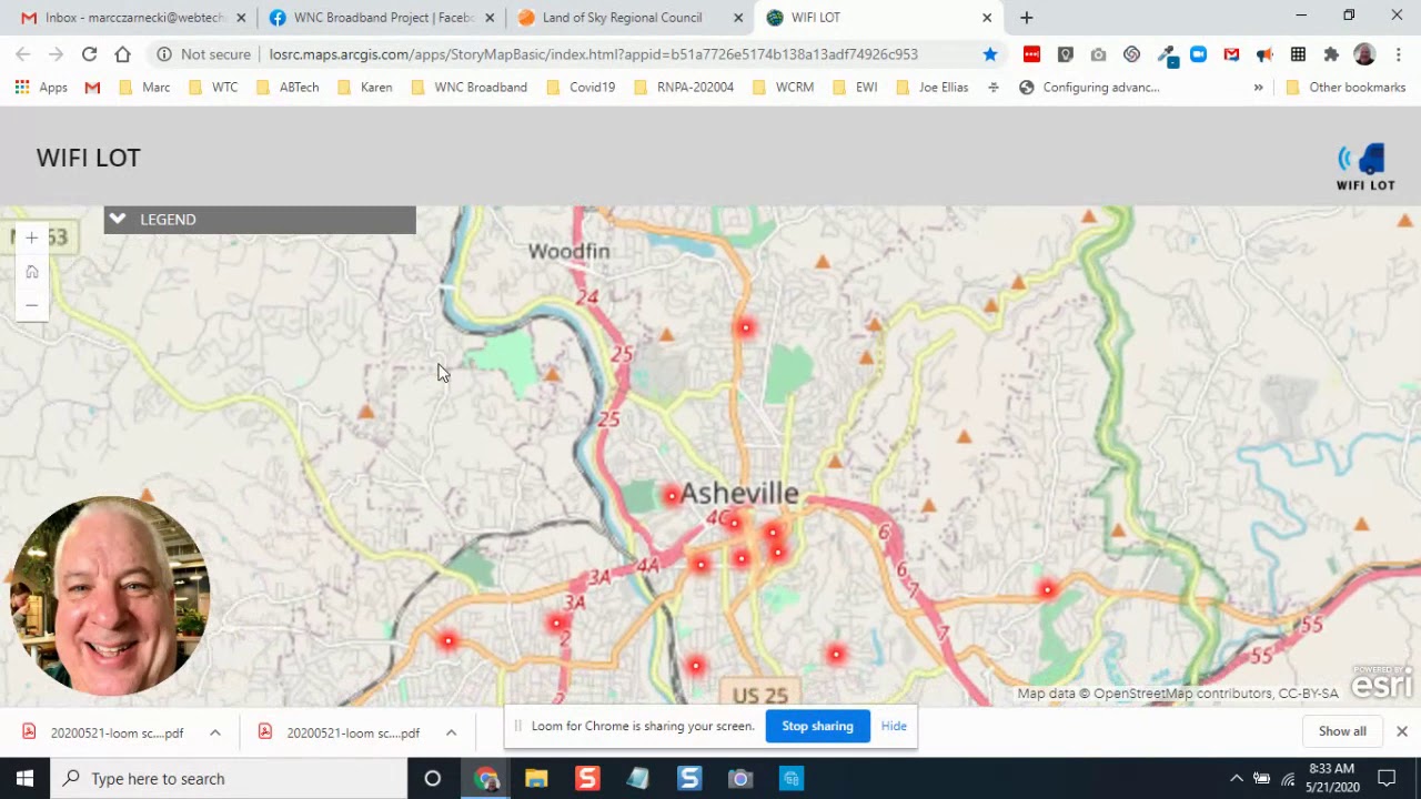 WiFi Lot Map for Buncombe County