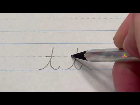 Lowercase "t" in cursive