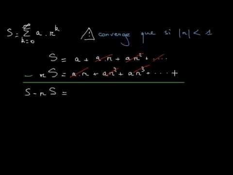 Une justification de la formule de la somme des termes d'une série ...