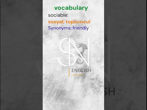 sociable #english #a2english #vocabulary #pronunciation #englishvocabulary #englisha2