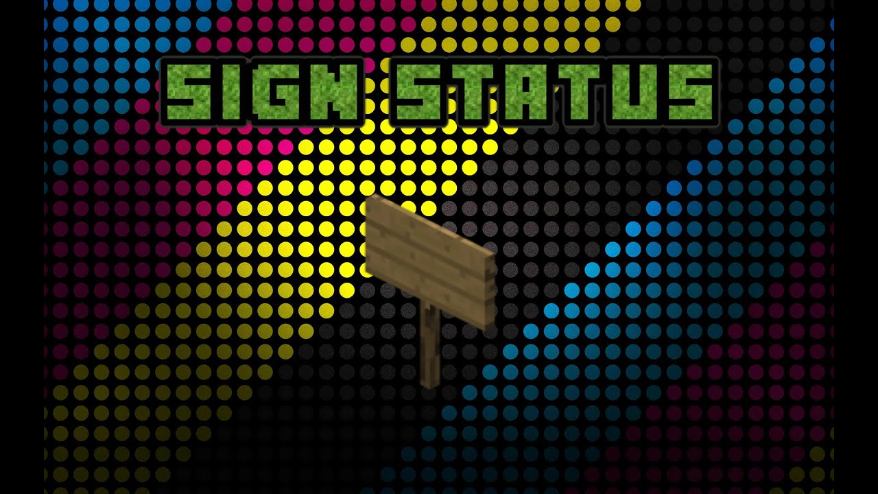 Minecraft Plugin- Sign Status - Tutorial