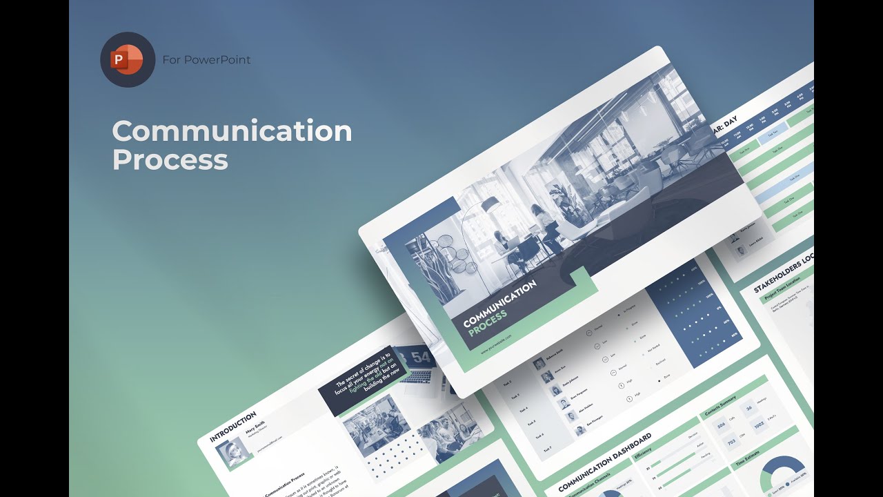 Communication Process  PPT PowerPoint Presentation Template | Etsy