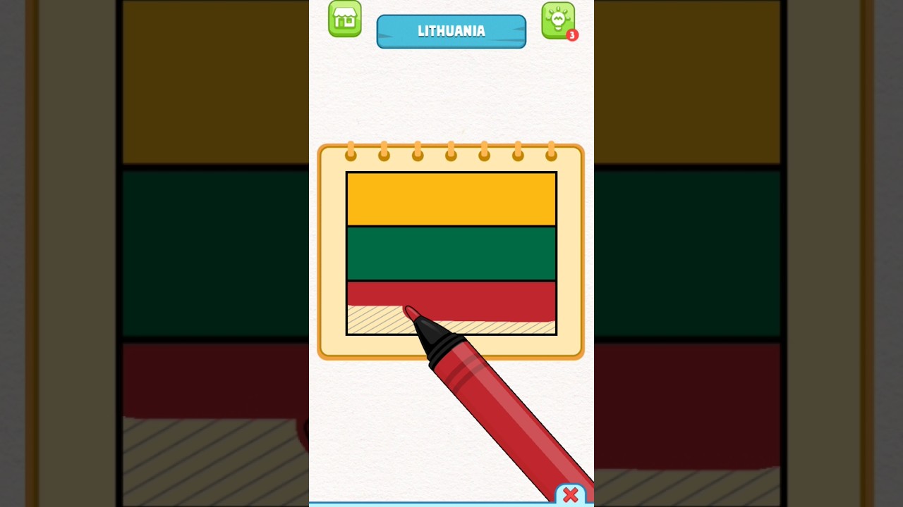 Flag of Lithuania 🇱🇹 #colors #drawing #flag