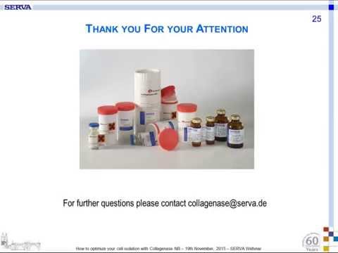 SERVA Webinar: How to optimize your cell isolation with Collagenase NB (Deutsch)