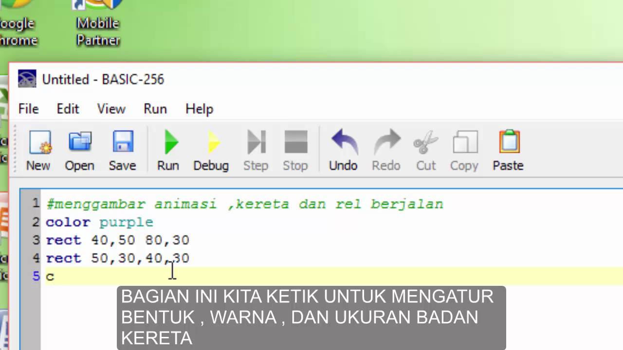 tutorial animasi di basic 256