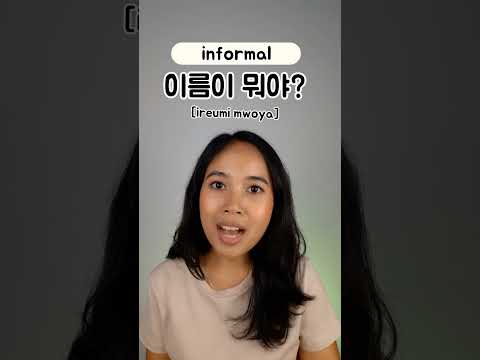 Bertanya nama dalam bahasa Korea