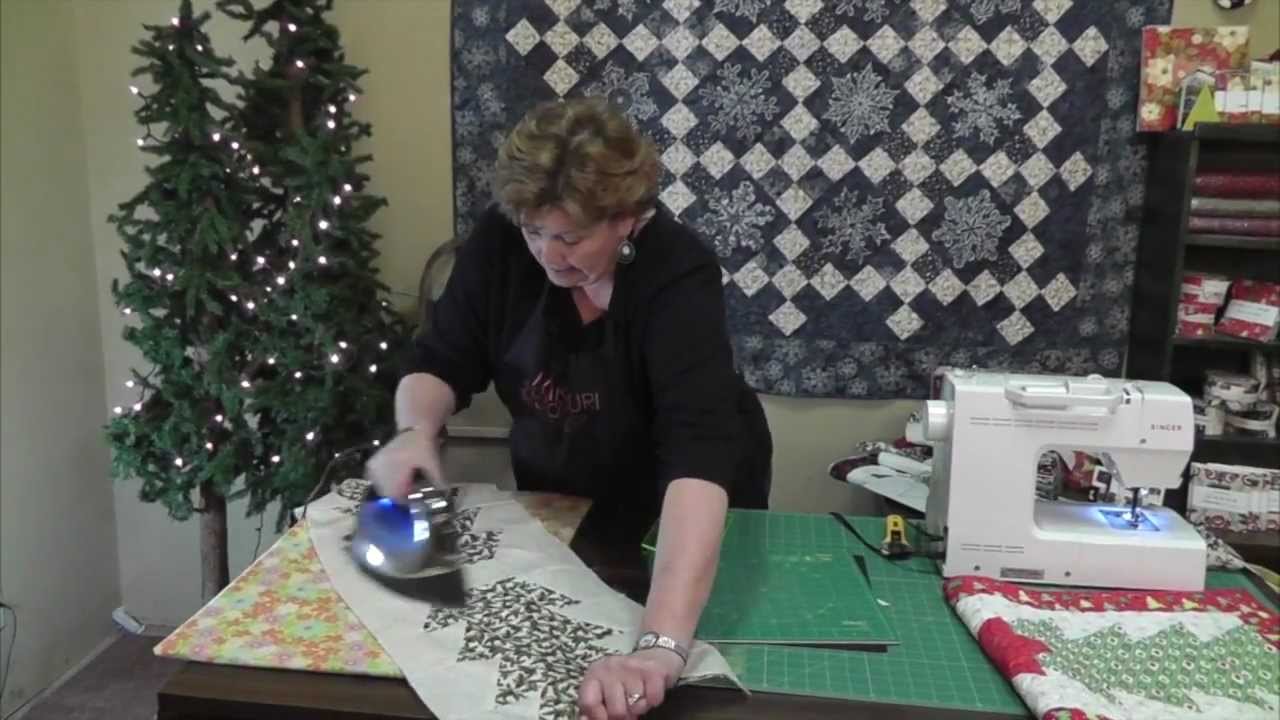 Make a Christmas Table Runner Using the Half-Hex Ruler