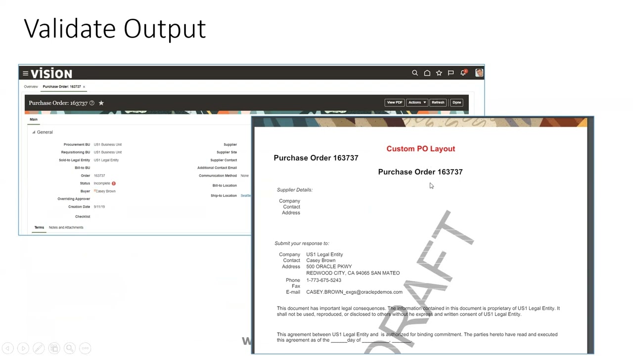 How to customize standard template for-  PO PDF Report -  Oracle Fusion ERP - BIP