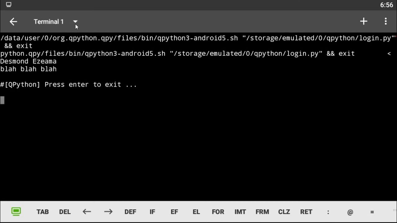 Qpython Tutorial 49 - Creating Login Sections