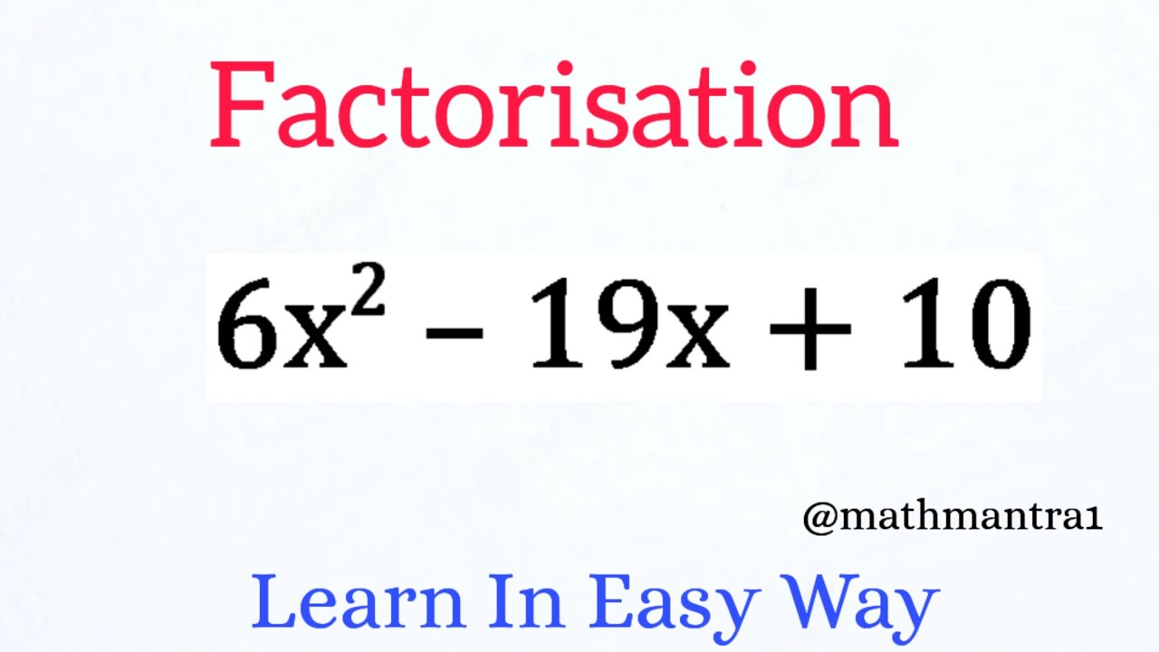 Factorization of Algebraic Expressions | Factorization Class 8 | Factorization Method | Factorize