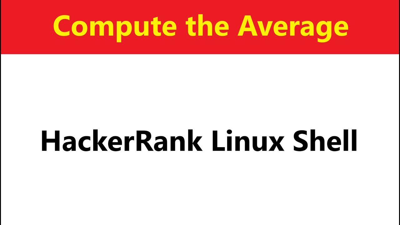 Compute the Average hackerrank linux shell solution | Hackerrank LinuxShell