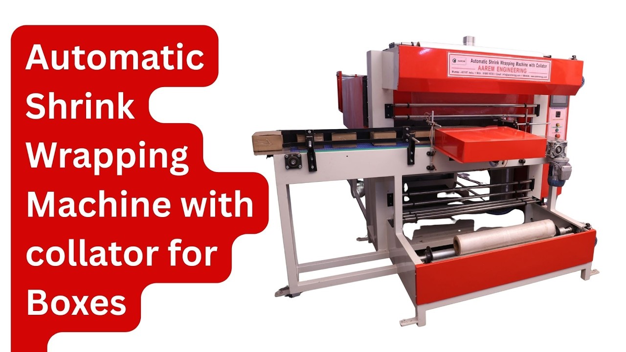 Automatic Shrink Wrapping Machine with Collator for Boxes | High-Speed Box Packaging