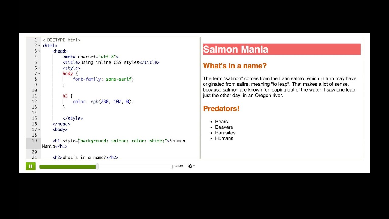 Using inline CSS styles | Intro to HTML/CSS: Making webpages | Computer Programming | Khan Academy