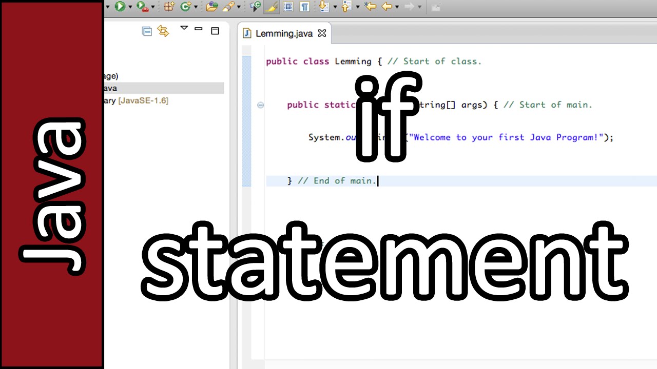 if statement - Java Programming Tutorial #7 (PC / Mac 2015)