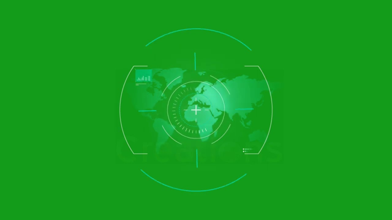 A pointer locating on map | Green Screen Library