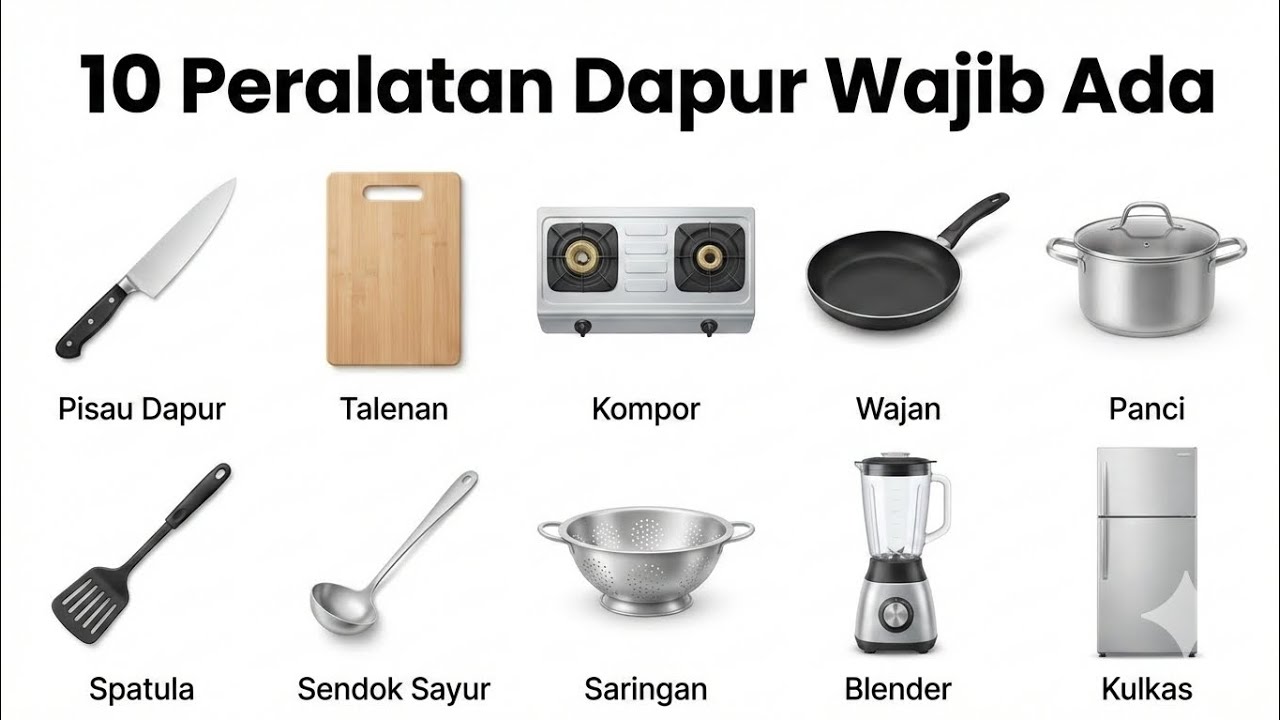 10 Peralatan Dapur Wajib Ada