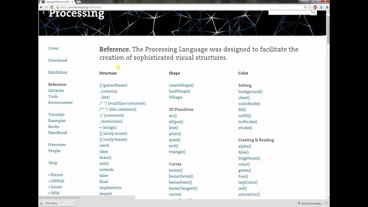 Processing Tutorial: Lesson 3 - Function Practice and Reference