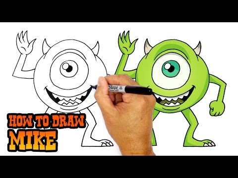 Mike Wazowski Drawing easy Step by Step – I'm Youtuber – Follow my ...
