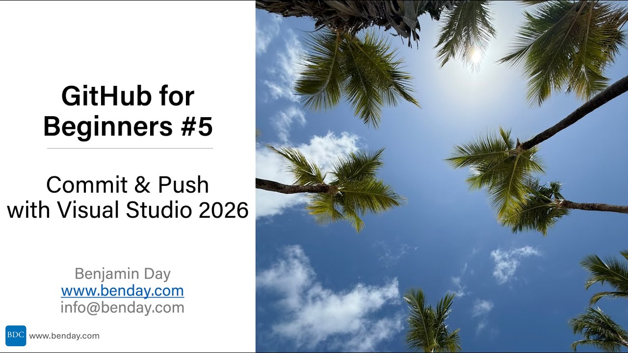 GitHub for Beginners #5: Commit & Push with Visual Studio 2026