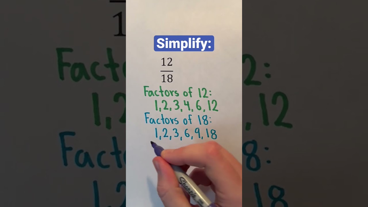 How to Simplify Fractions #Shorts #fractions #math