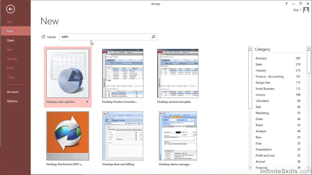 Microsoft Access 2013 Tutorial | Create A Database Using Database Templates