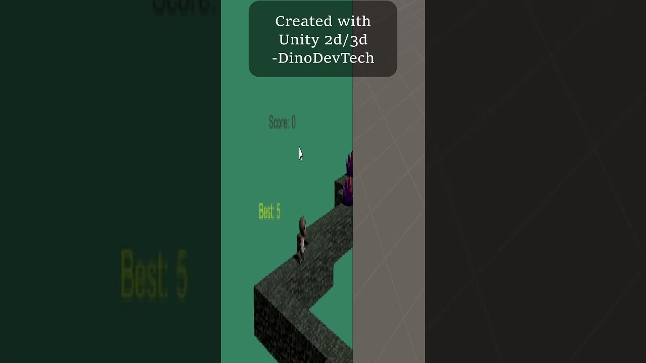 I learned how to create an endless runner game with unity #shorts