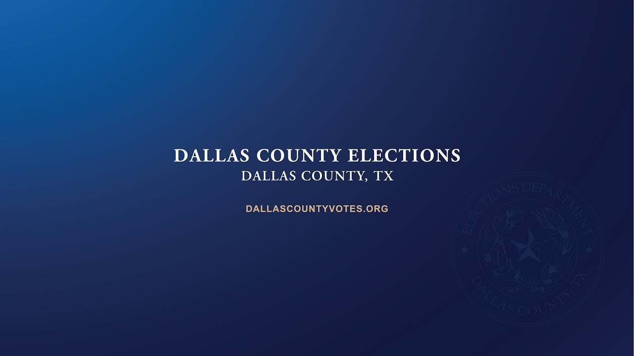 Poll Worker Training – Dallas County Elections Department