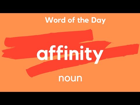 Word of the Day - AFFINITY. What does AFFINITY mean?