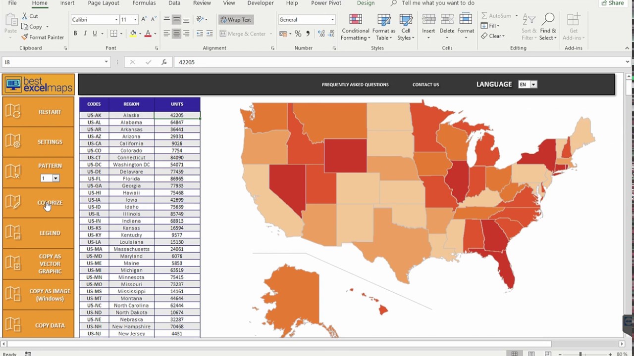Coloring Our Choropleth Maps for Microsoft Excel