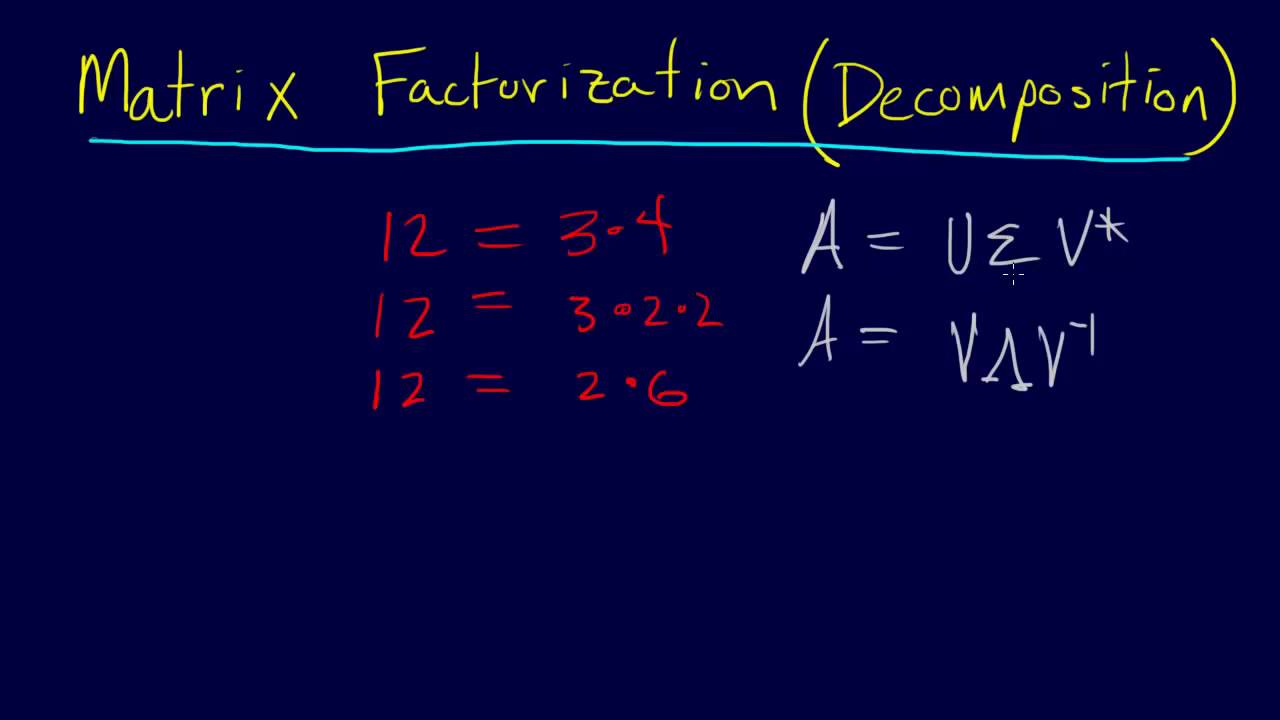 3.1.16-Linear Algebra: Matrix Factorization