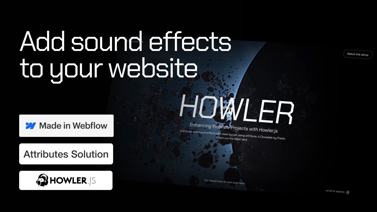 Add Sound Effects To Your Webflow Website Using Howler JS!!