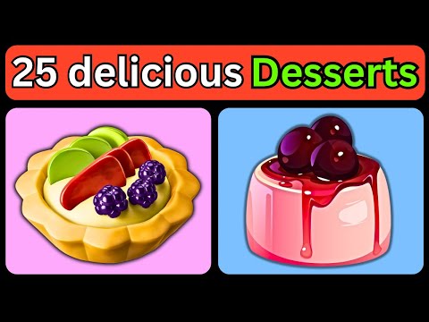 Delicious Desserts Name in English | Dessert vocabulary with pictures | Different Types of desserts