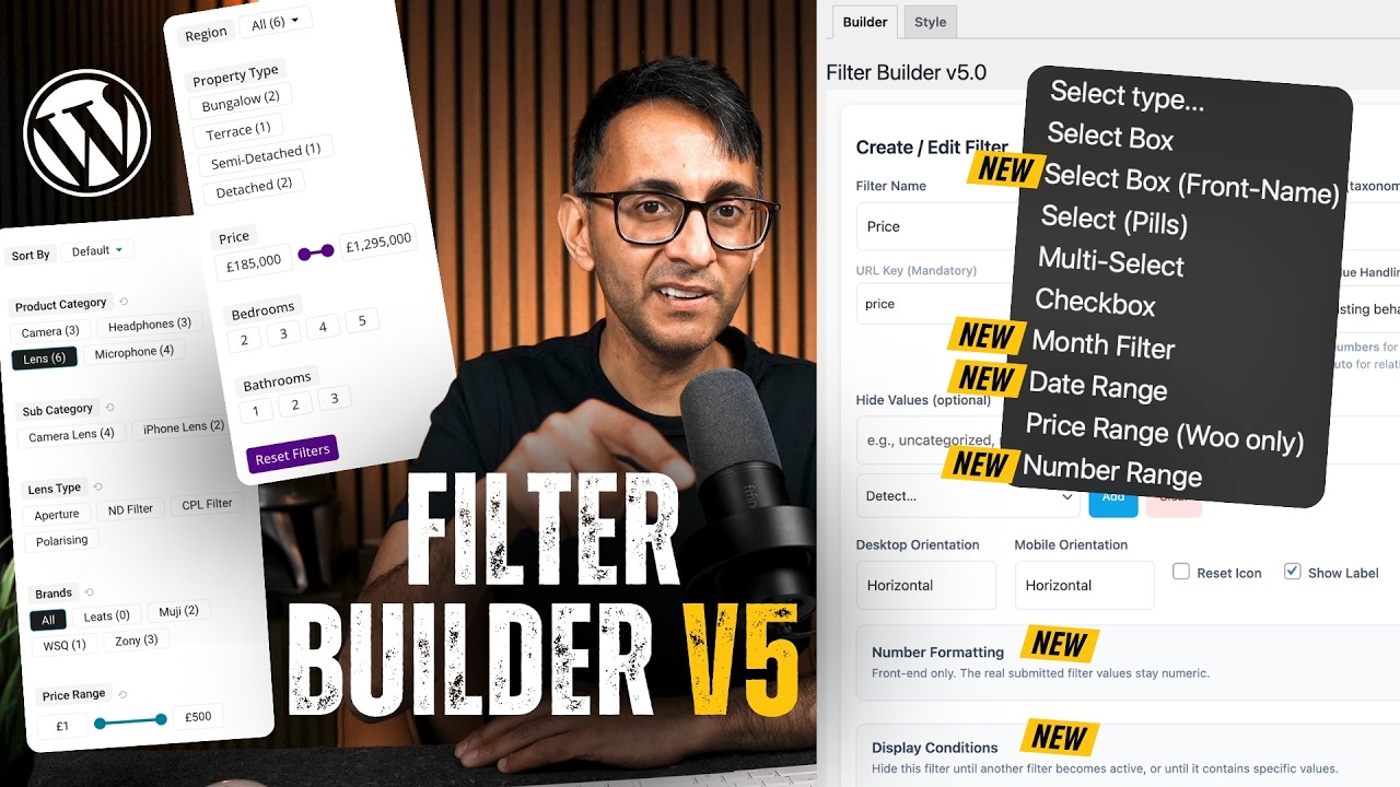 NEW Tools added to the Filter Builder V5 - Free WordPress
