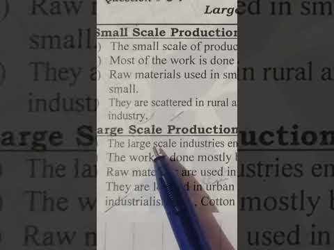 Difference between Small Scale and Large Scale Production in Urdu/Hindi by Musa's Academy