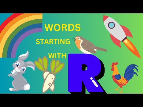Words starting with letter R | R letter words | words that start with R | Phonics letter R |