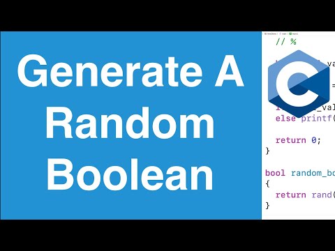 Generate A Random Boolean | C Programming Example