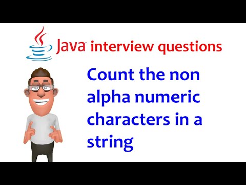 Java interview question: Count the non alpha numeric characters in a string