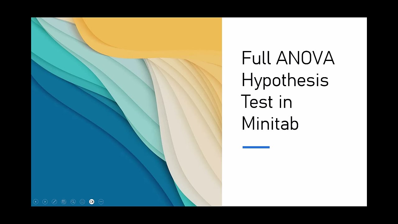 Full ANOVA Hypothesis Test in Minitab