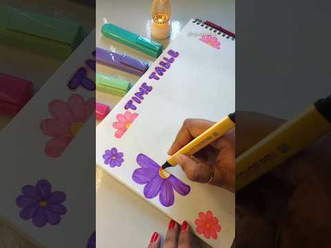Time Table Decoration for Students✨💕🌷| #shorts #ytshorts #students #project