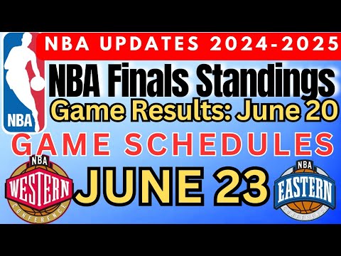 NBA STANDINGS TODAY |June 20, 2025 | NBA SCHEDULES #nba #nbaupdates #nba2025 #playoffs #schedule