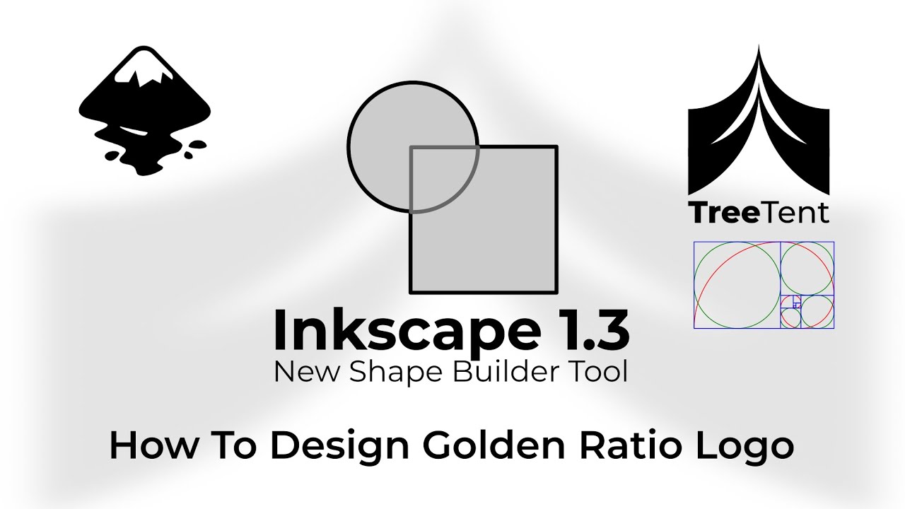 Inkscape 1.3 : New Shape Builder Tool - How To Design Golden Ratio Logo -  tutorial - LogosByRaihan