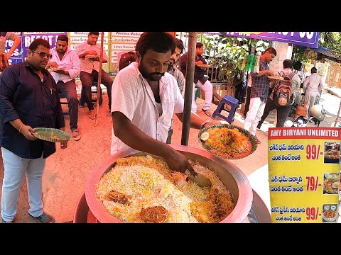 Crowd going crazy for Rs 99 /- Chicken Biryani @ Hyderabad | Amazing Food Zone