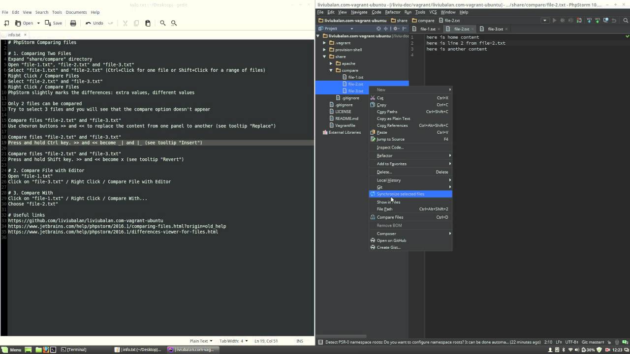 PhpStorm Comparing files #129