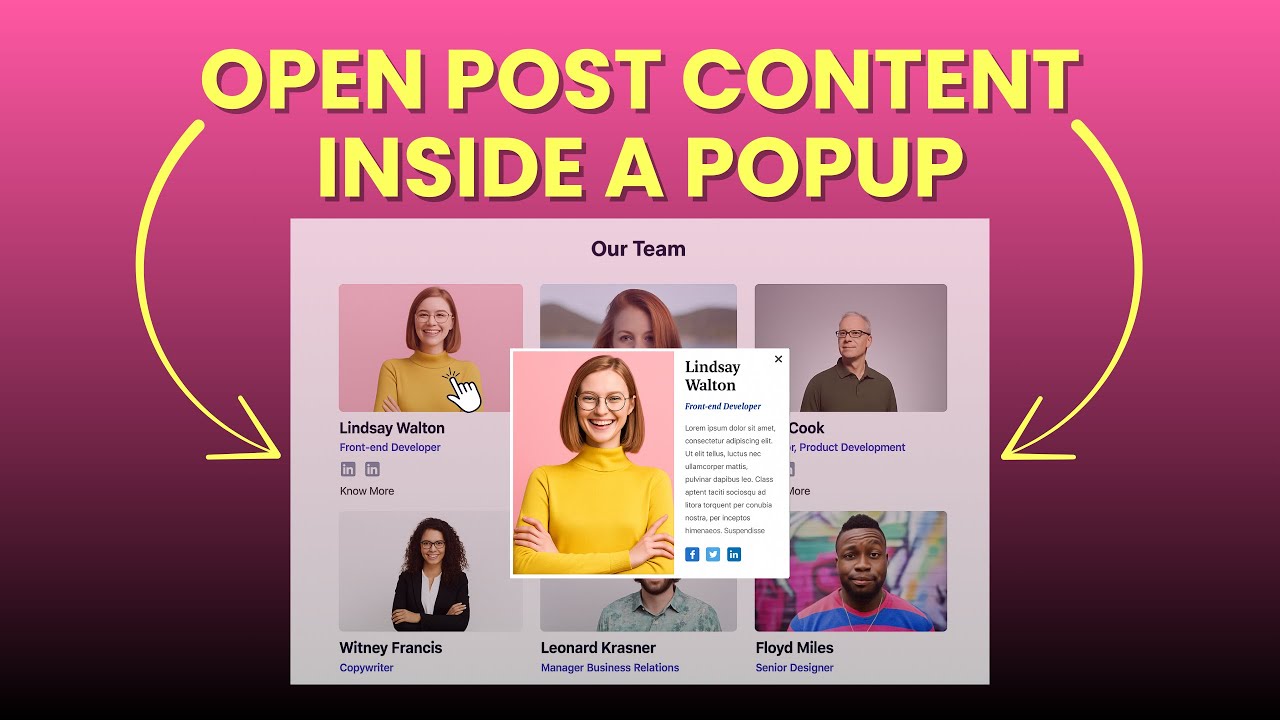 How to open post content in Modal Popup using Elementor?