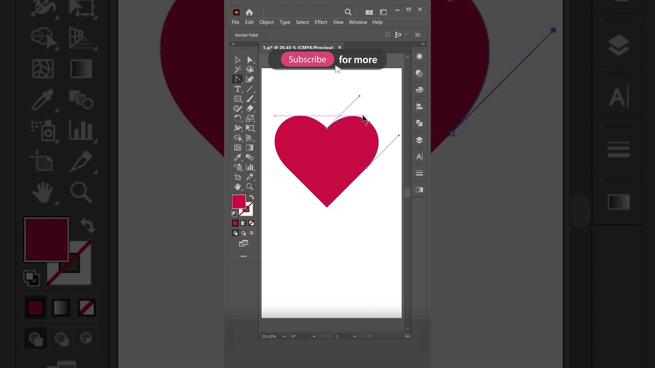 How to Create a Heart Easy 2 | Adobe Illustrator Tips #illustrator #graphicdesign #logodesign